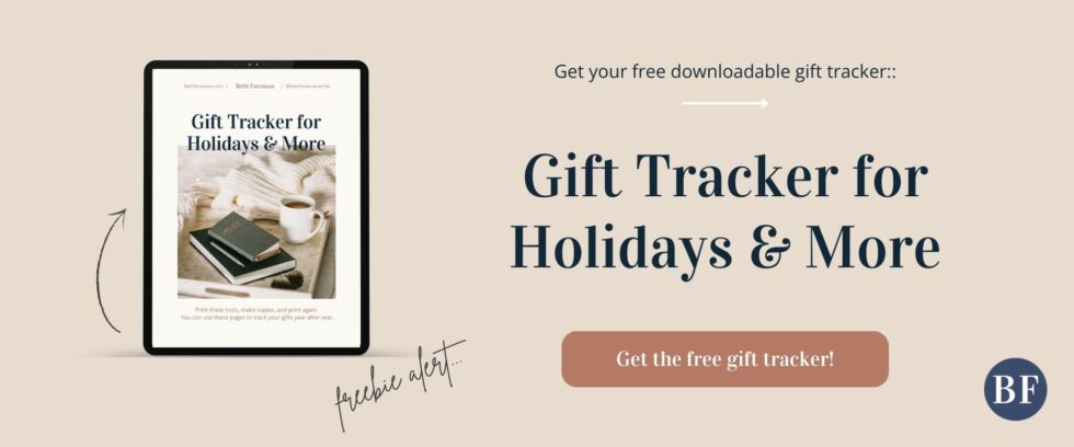 How I’m Keeping Track of Gift Ideas This Year (plus a freebie!) | Beth ...
